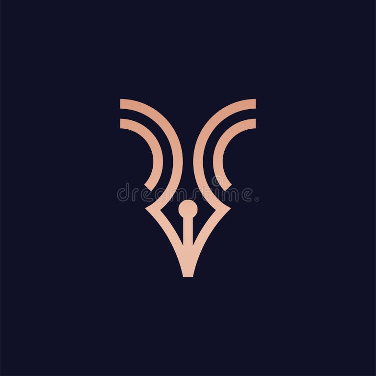 Pen Logo Tool Gradient Colorful Style Vector Stock Vector ...