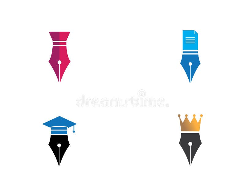 Pen logo vector stock vector. Illustration of drawing - 137000257