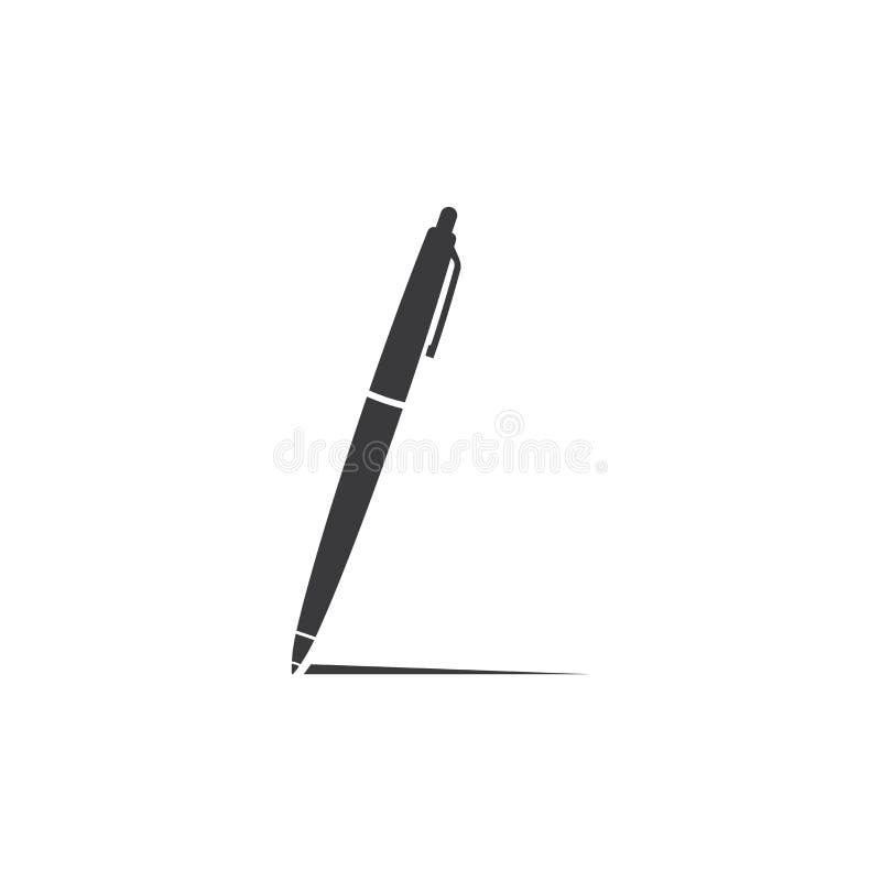 Pen Logo Vector Simple Icon Illustration Stock Vector - Illustration of ...