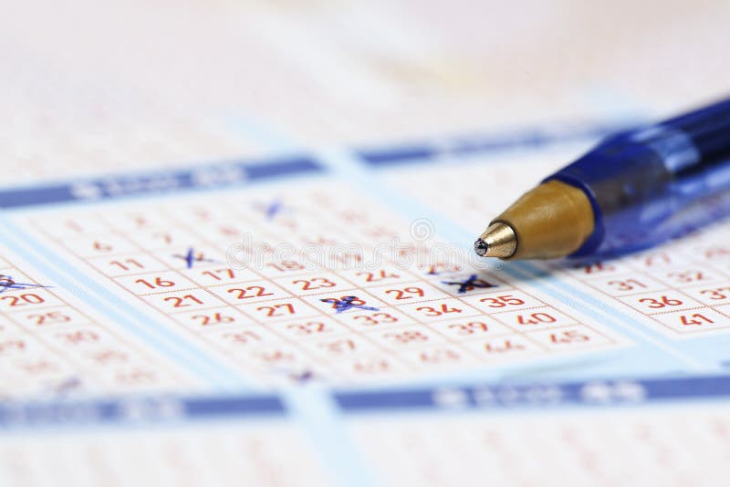 Pen on lottery ticket stock image. Image of prize, pick - 172504275
