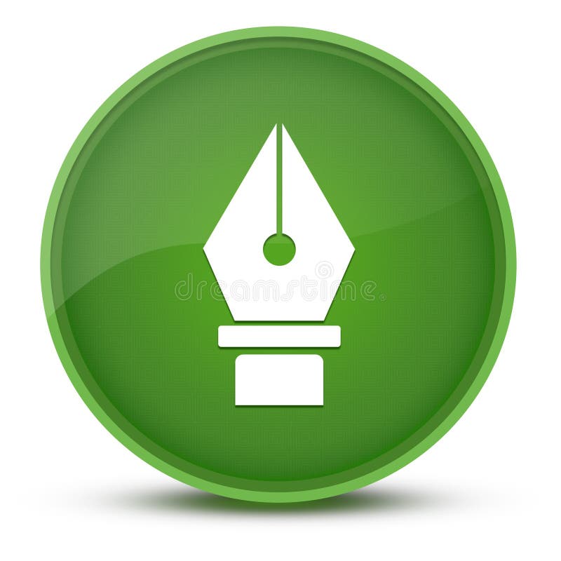 Pen Luxurious Glossy Green Round Button Abstract Stock Illustration ...