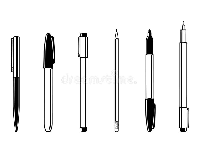 Six Pens Stock Illustrations – 20 Six Pens Stock Illustrations, Vectors ...