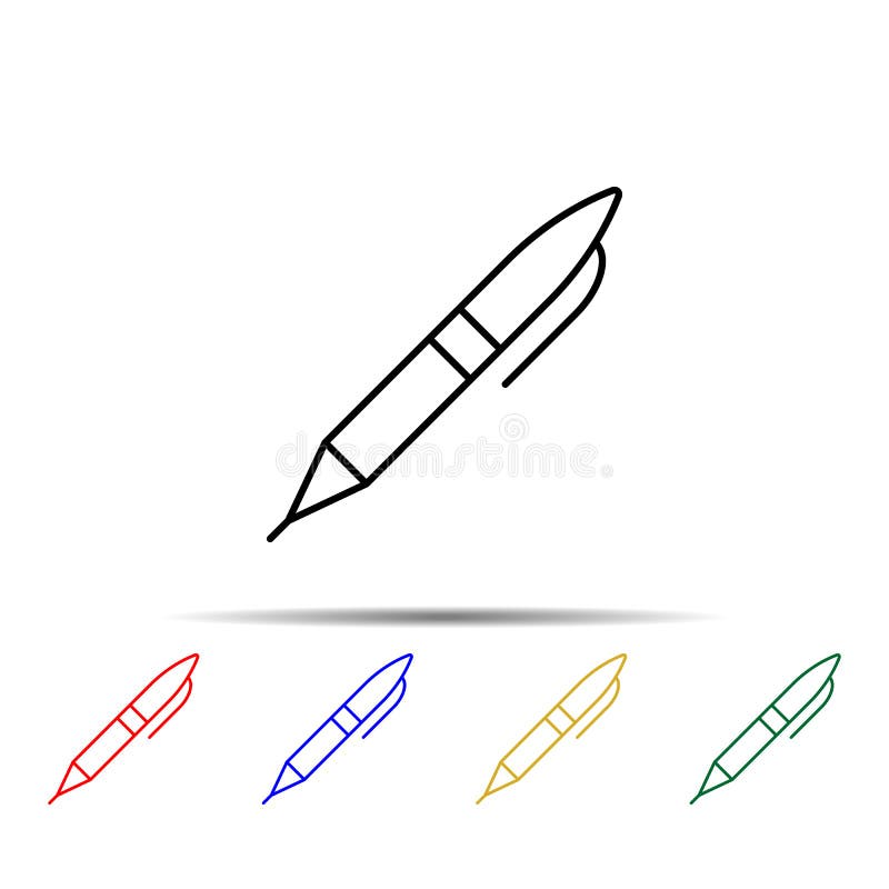 Pen Multi Color Style Icon Simple Thin Line Outline Vector Of Web Icons For Ui And Ux Website