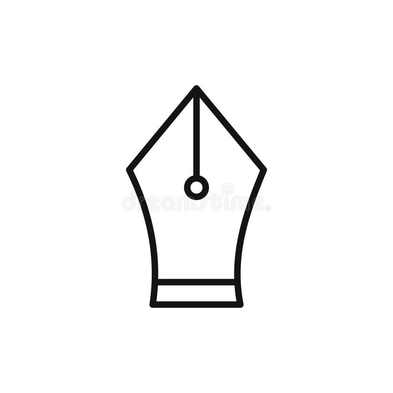 Pen Nib Icon Isolated on White Background Stock Illustration ...