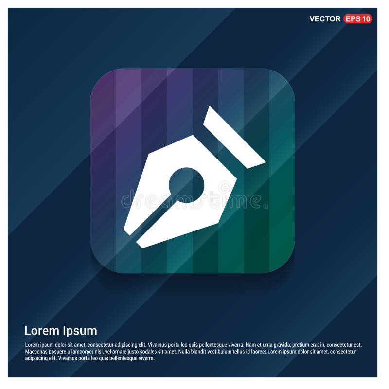 Pen nib icon stock vector. Illustration of paper, simple - 132421188