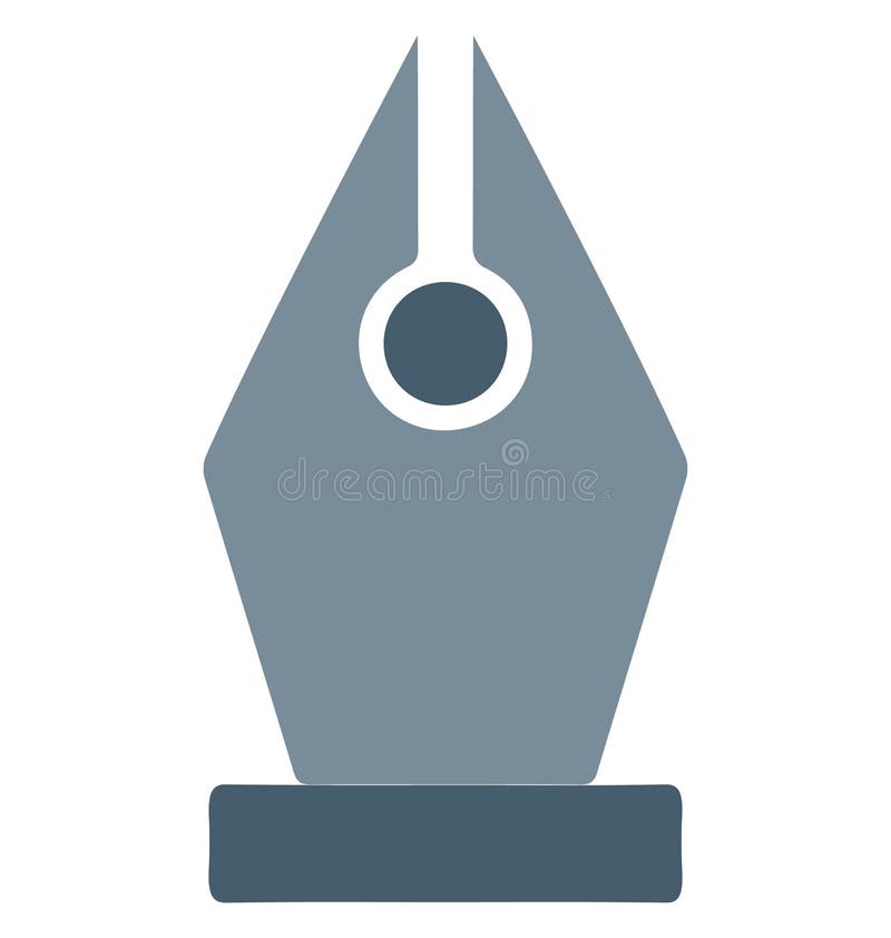 Pen Nib Pen Tip Isolated Vector Icon Vektor Illustrationer ...