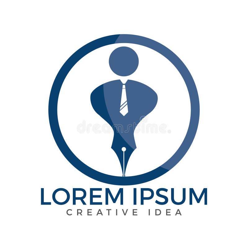 Pen Nib or Pen Tip with a Man Head on the Top for Gentle Pen Logo ...