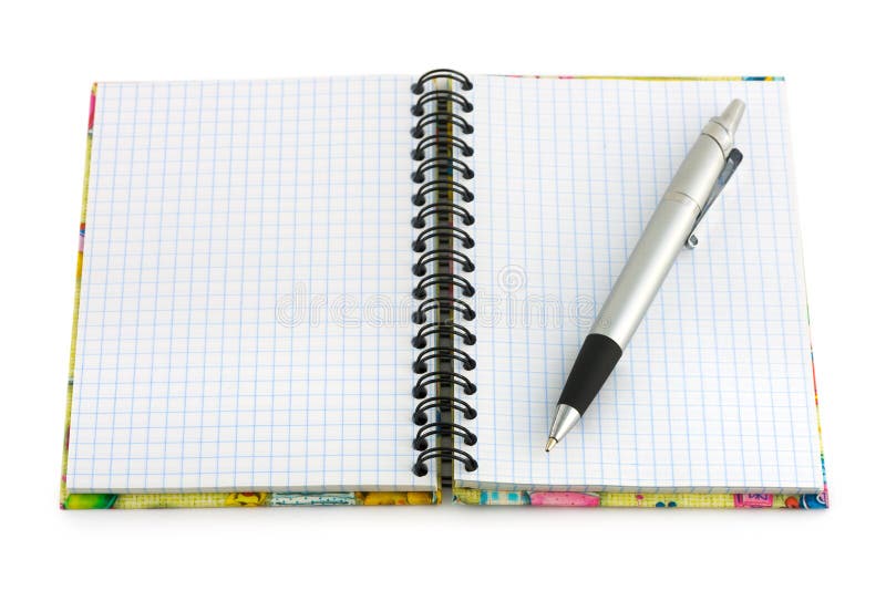 Pen and note pad stock photo. Image of business, paper - 4921638
