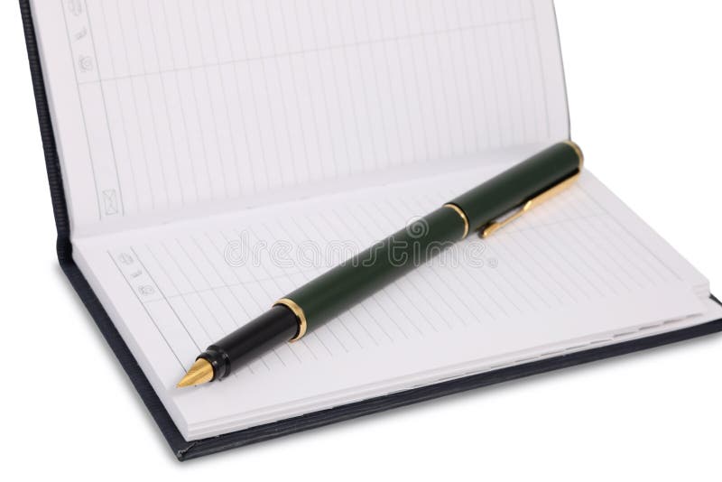 Pen and notebook stock photo. Image of memo, page, fountain - 12473774