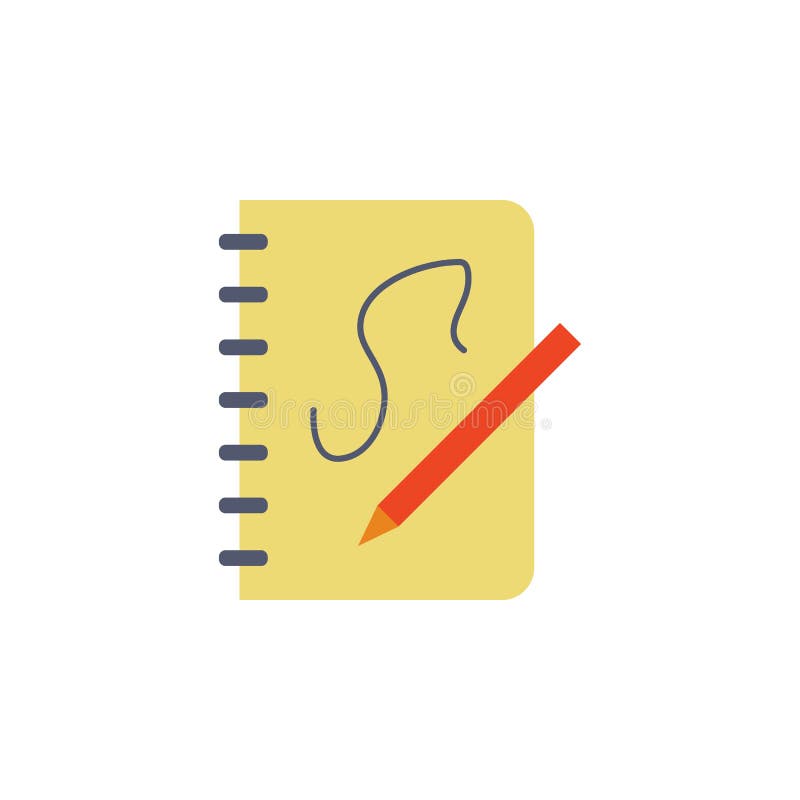 Pen and Notebook Colored Icon. Element of School Icon for Mobile ...