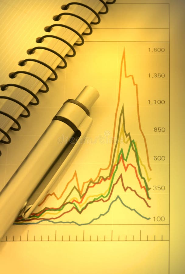 Pen on Graph stock photo. Image of positive, marketing - 873650