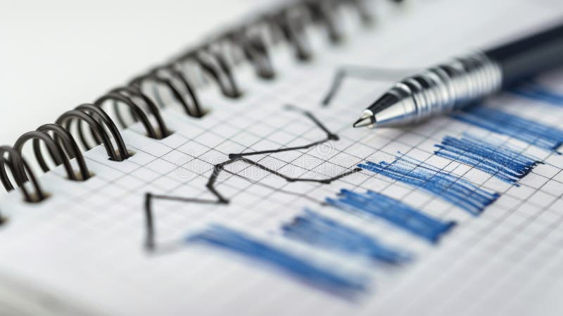 Pen Notebook Graph Showing Trend Analysis Statistics Stock Photos ...