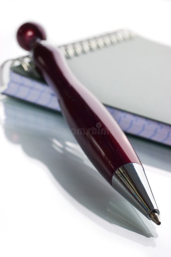 Journal with red pen stock image. Image of note, education - 18519859