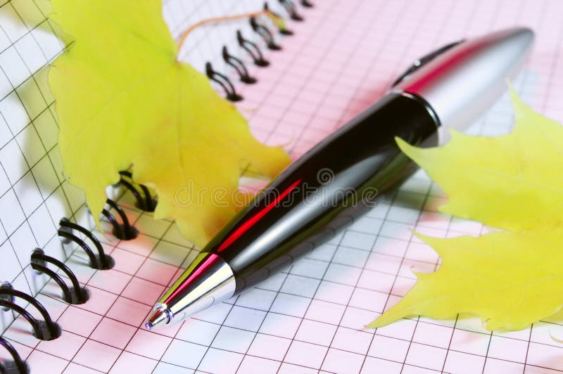 Pen and notepad stock image. Image of notebook, white - 21733325