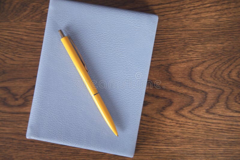 Pen on notepad on table stock image. Image of page, notepad - 179646937