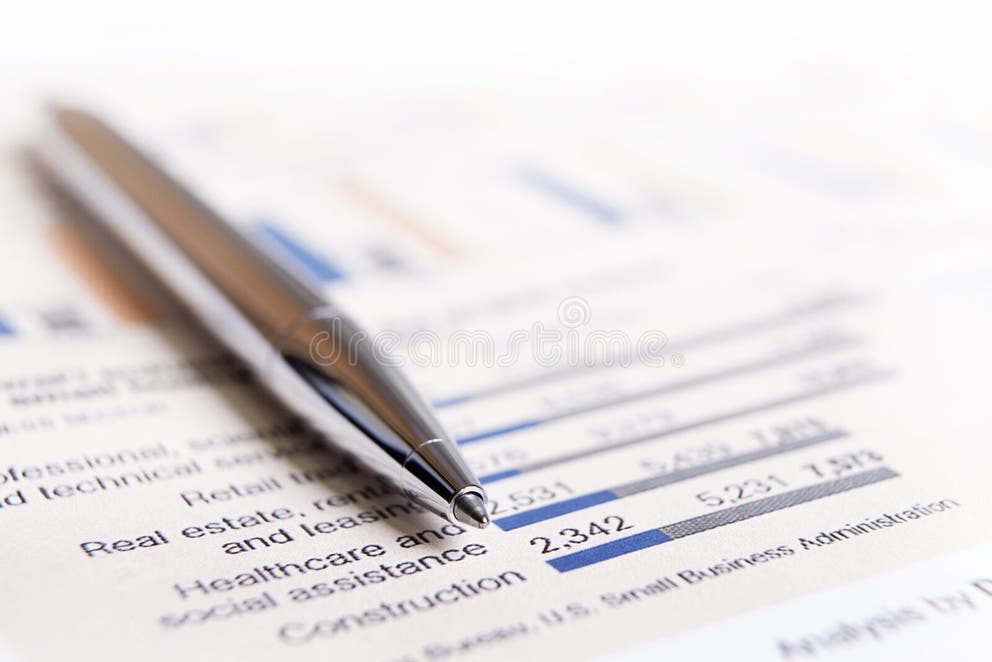 Pen and numbers stock image. Image of accounting, goal - 11858193