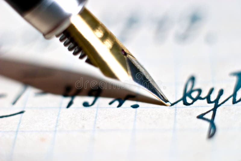 A pen and a signature stock photo. Image of indenture - 21182892