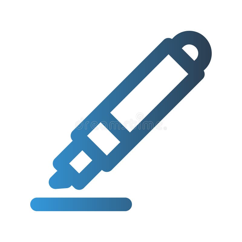 Pen Outline Icon. with Gradient Colors Suitable for Interfaces ...