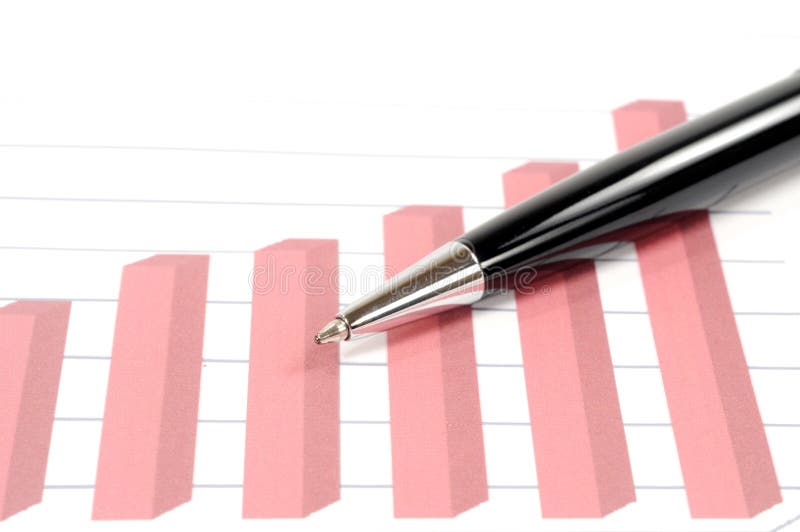 Pen over graph stock photo. Image of diagram, chart, graphic - 11192402