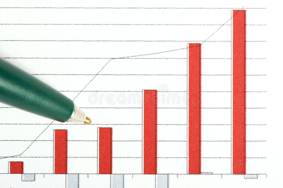 Pen over graph stock image. Image of business, figures - 3292419