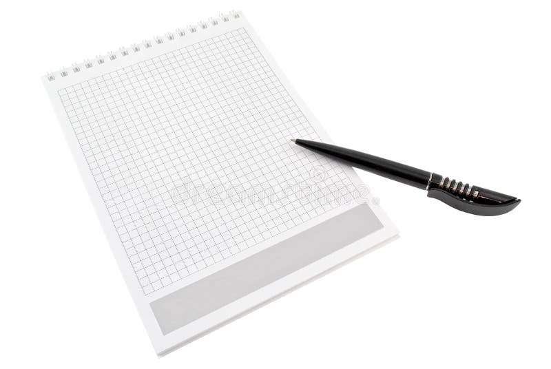 Pen over note pad book stock photo. Image of agenda, copy - 22080404