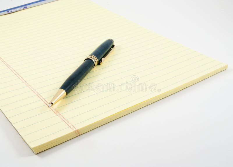 Pen and Pad stock image. Image of yellow, inkpen, paper - 83443675