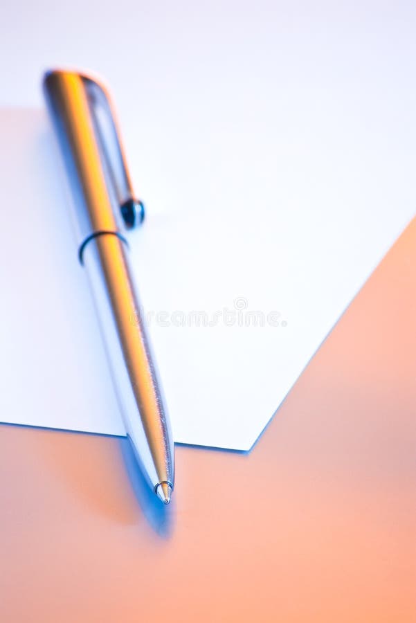 Pen on paper stock image. Image of note, empty, closeup - 11881217
