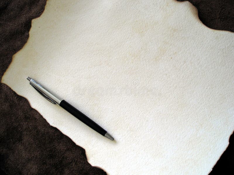 Pen and Paper 2 stock photo. Image of letter, parchment - 1352822