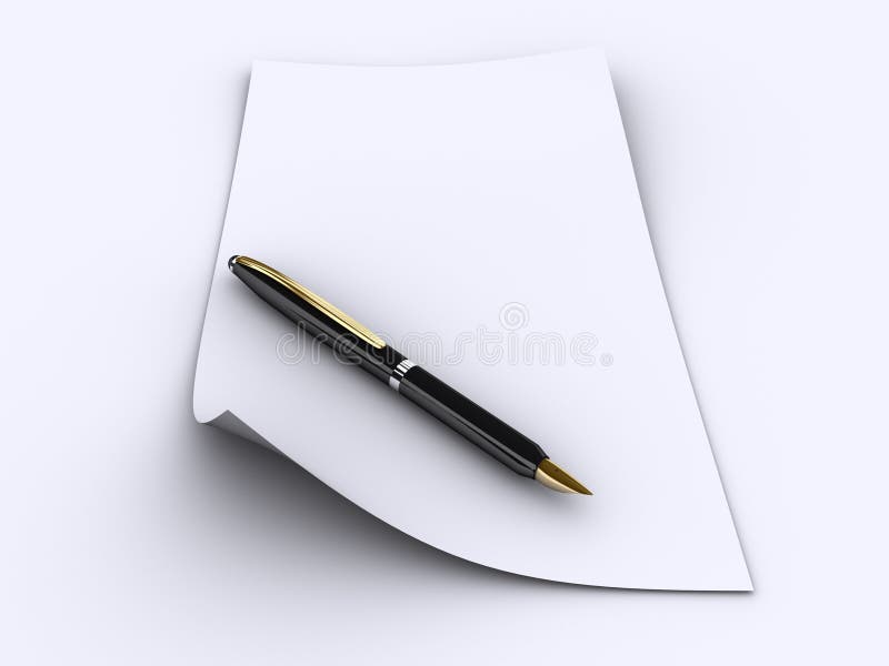 Pen on paper stock photo. Image of paper, white, sheet - 2207498