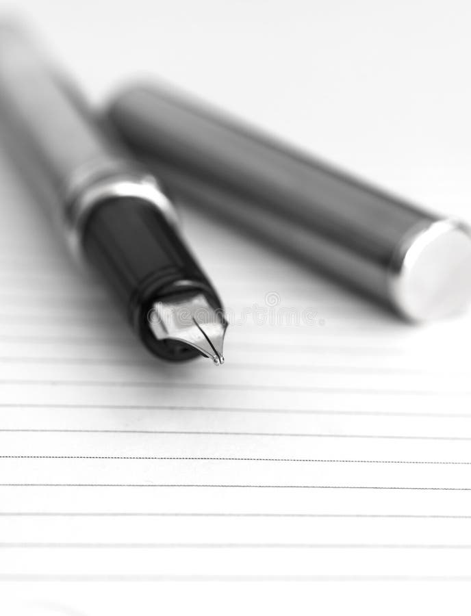 Pen on the paper stock photo. Image of macro, notepad - 22515448
