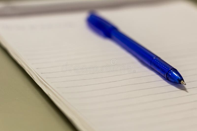 Pen and paper stock image. Image of studying, research - 131622899