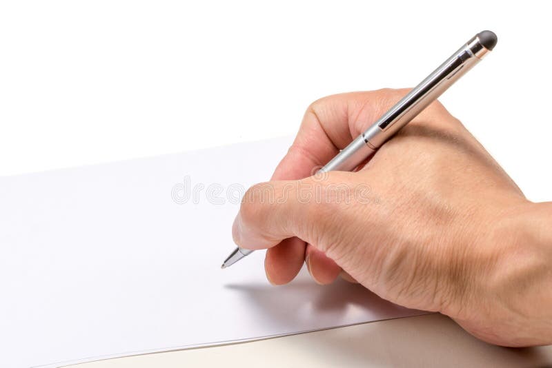 Pen and Paper with Copy Space Stock Photo - Image of piece, closeup ...