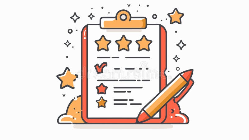 Feedback and Communication Concept with Pen and Paper Icon Stock Vector ...