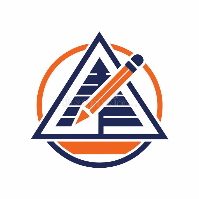 Pen, Paper, and Triangle for Contract Drafting Tool Logo, Design a ...