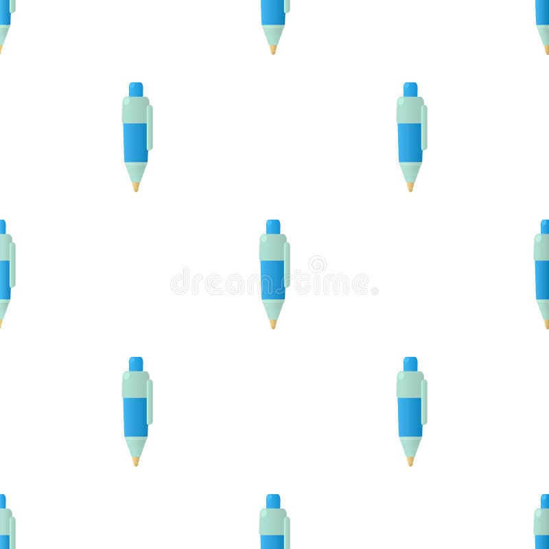Pen Pattern Seamless Vector Stock Vector - Illustration of satchel ...