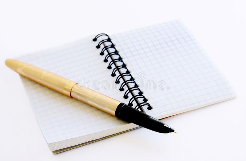 Notebook and pen stock photo. Image of yellow, longstanding - 1465782
