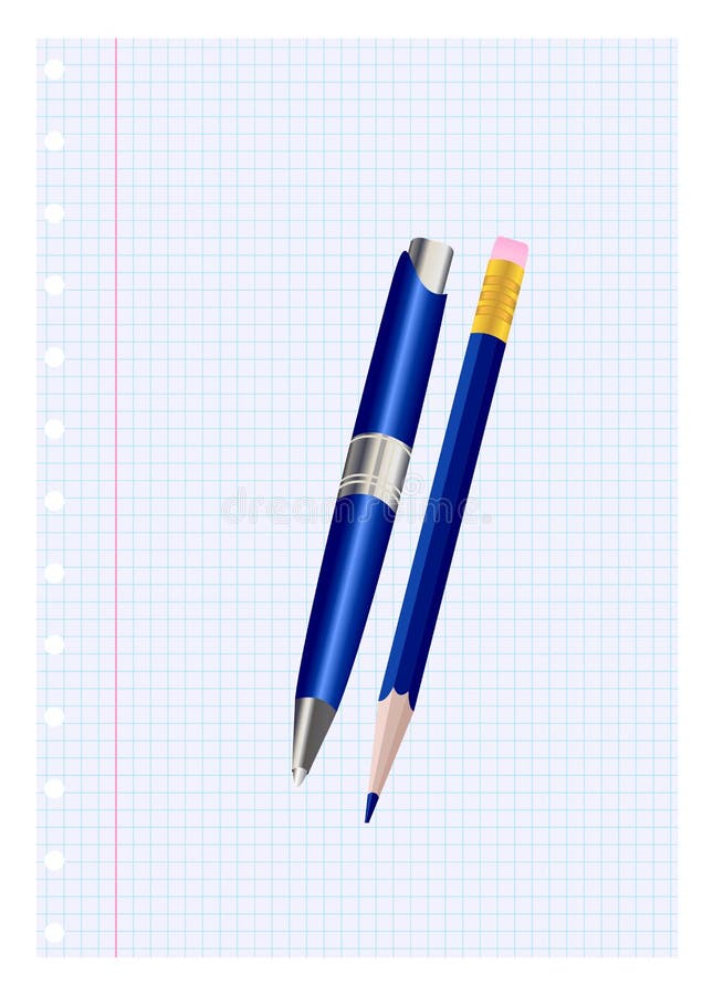 Pen and pencil stock vector. Illustration of note, communication - 13460382