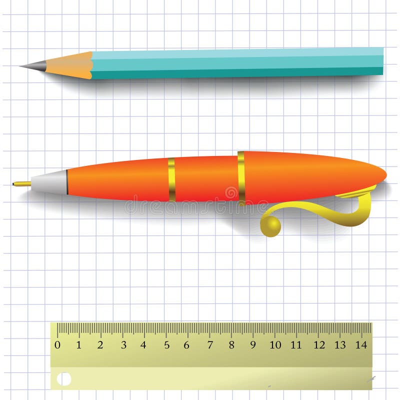 Pen and pencil stock vector. Illustration of draw, pencil - 38212058