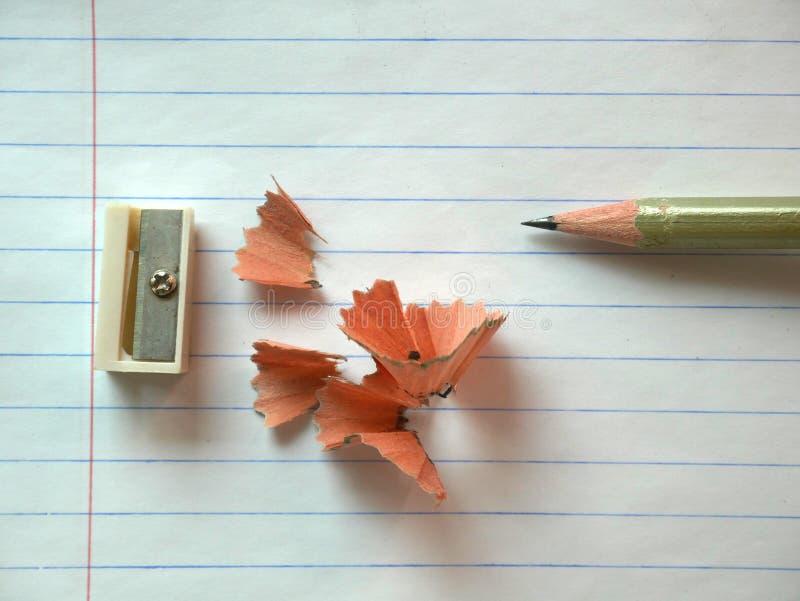 Pen and Pencil and Paper Sheet on a Table , Concept Recycle Paper Stock ...