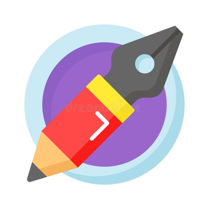 Pen and Pencil Tool Vector Design, Isolated on White Background Stock ...