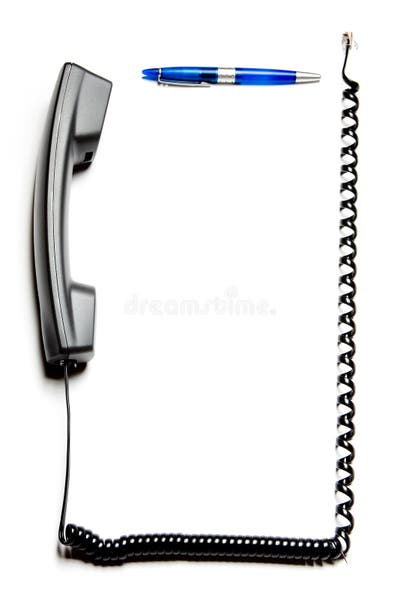 Pen and phone cord stock photo. Image of connected, talking - 4641700