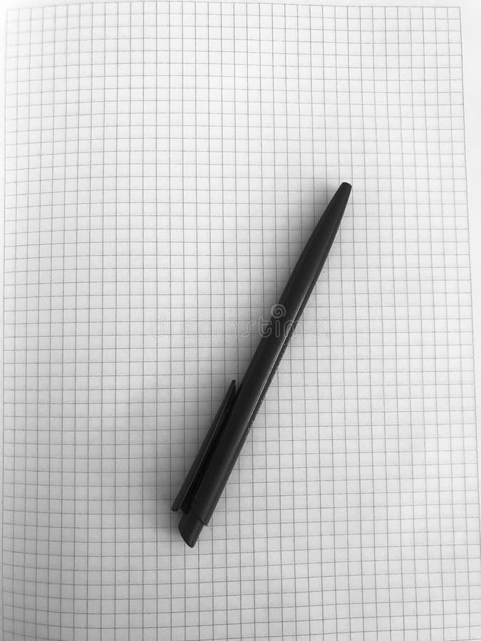 Pen on a Piece of Paper in a Cage Stock Image - Image of sketch, brand ...