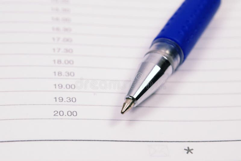 Pen on the planner stock image. Image of diary, comment - 11270579