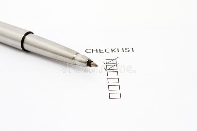 Pen on checklist stock image. Image of ballpoint, instrument - 21453989