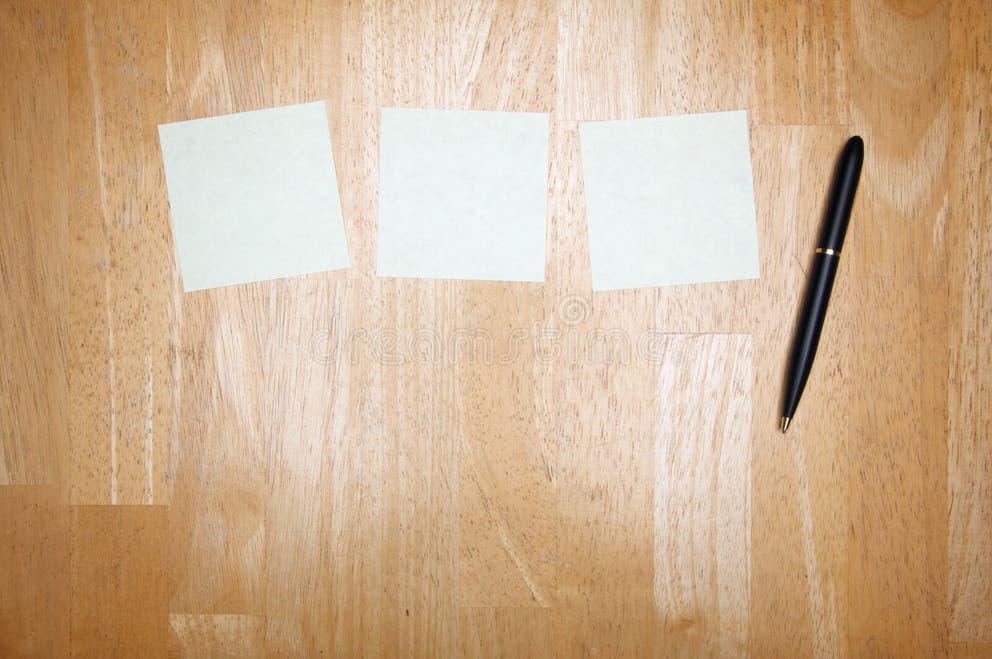 Pen and Post it Notes Pad stock image. Image of paper - 6953147