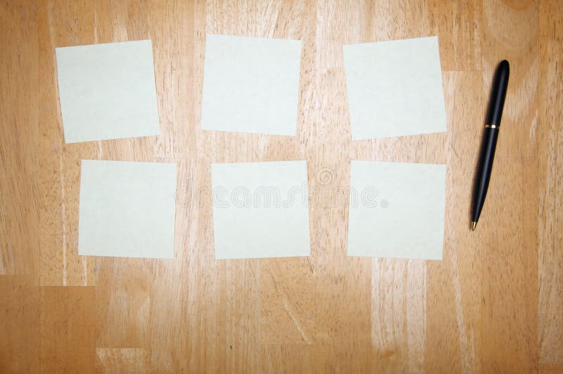 Pen and Post it Notes Pad stock image. Image of importance - 6953167