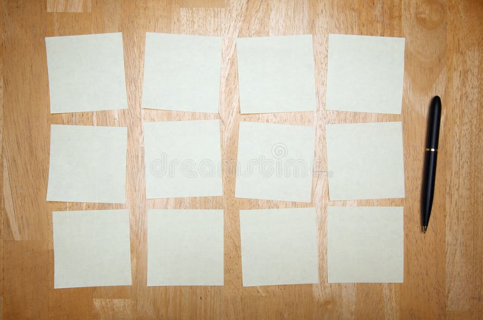 Pen and Post it Notes Pad stock photo. Image of advertisement - 6953182
