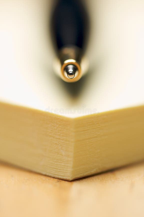 Pen and Post it Notes Pad stock photo. Image of idea, blank - 6953224