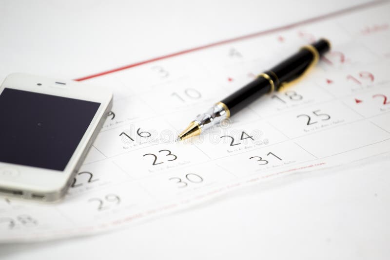 Small 2024 Calendar on Office Table Stock Image - Image of start ...