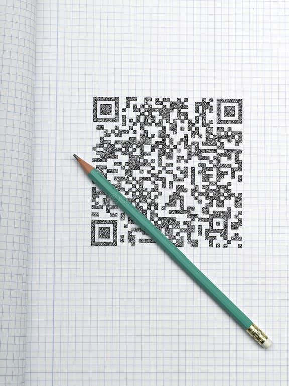 Pen and QR CODE stock image. Image of holding, communications - 22328531